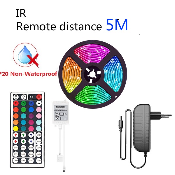 Bluetooth USB Led Tira 5M 10M 15M 20M RGB 5050 Lámpara Sin Luz De Neón Impermeable Inteligente ...
