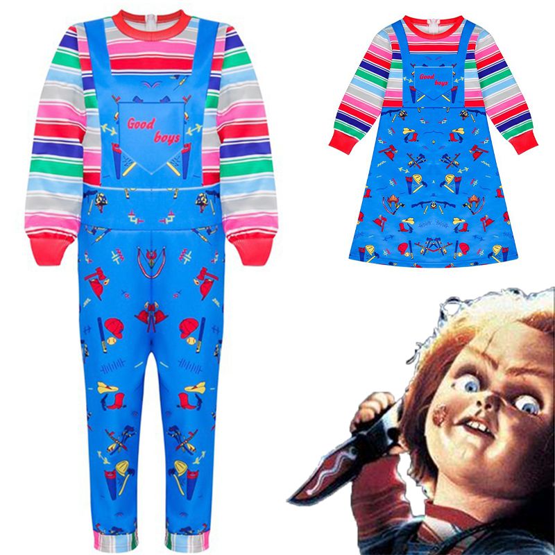 Disfraz De Chucky Con Licencia Para Niños Con Material De Traje Suave ...