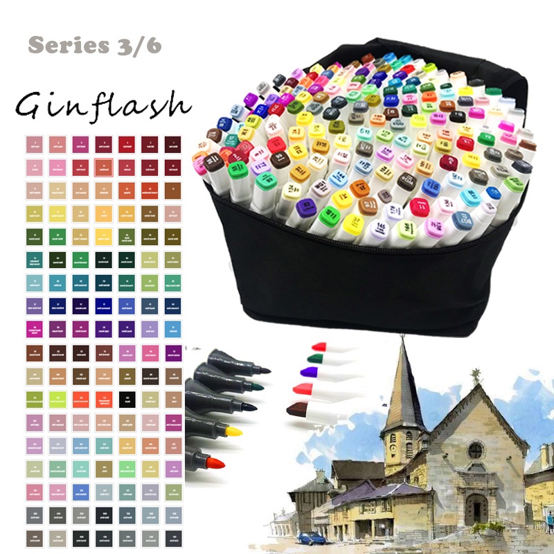 Ginflash TOUCHSchool Series3 Colores A Juego Marcadores De Arte Pincel ...