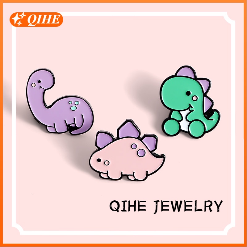 Lovely Pink Stegosaurus Diplodocus Jurassic Animal Brooch Dinosaur ...