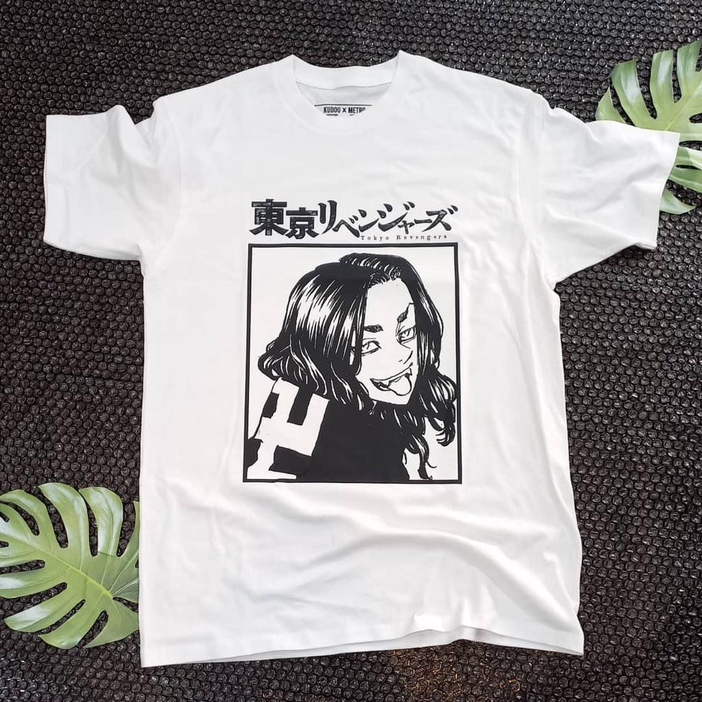 Camiseta Baji Smile Kanji negro blanco arte pandilla Manji Tokyo ...