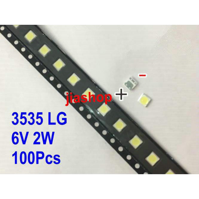 100PCS Para LG 3535 6V 2WLCD Reparación De TV LED Tira De Luz De Fondo ...