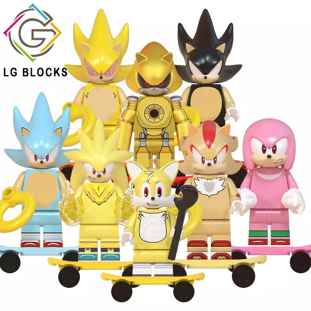 8 Unids/set Super Sonic the Hedgehog Bloques De Construcción LG1001 ...