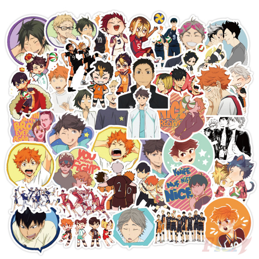 50 Unids/Set Haikyuu ! Serie 02-Pegatinas De Anime Shoyo Hinata Tobio ...