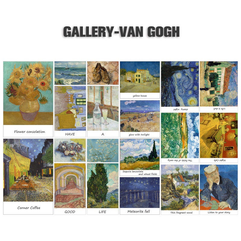 40 Unids/pack Art Museum Vincent Claude Picasso Van Gogh Pegatinas Deco ...