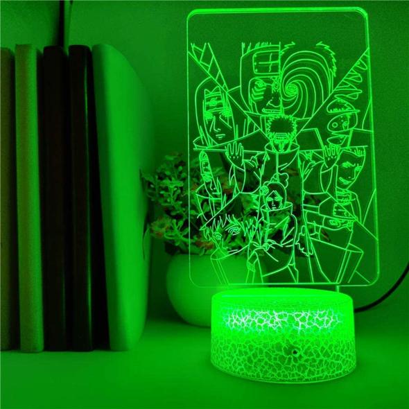 Anime Luces led Uzumaki Naruto 3D Luz de noche para niños Itachi16 Luz ...