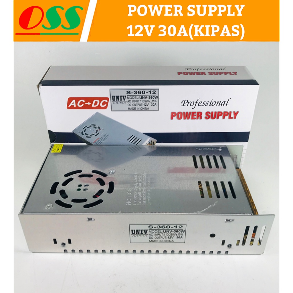 Fuente De Alimentación 12V 30A/PSU SMPS Transformador De Potencia De ...