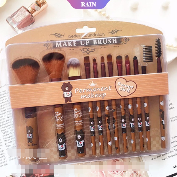 Juego De Brochas De Maquillaje De Anime De Dibujos Animados 12 Piezas ...