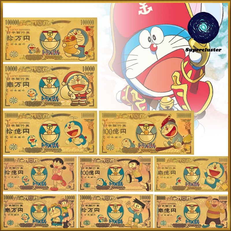 Colección De Anime Billete De Banco Doraemon Hoja De Oro Nobita Nobi ...