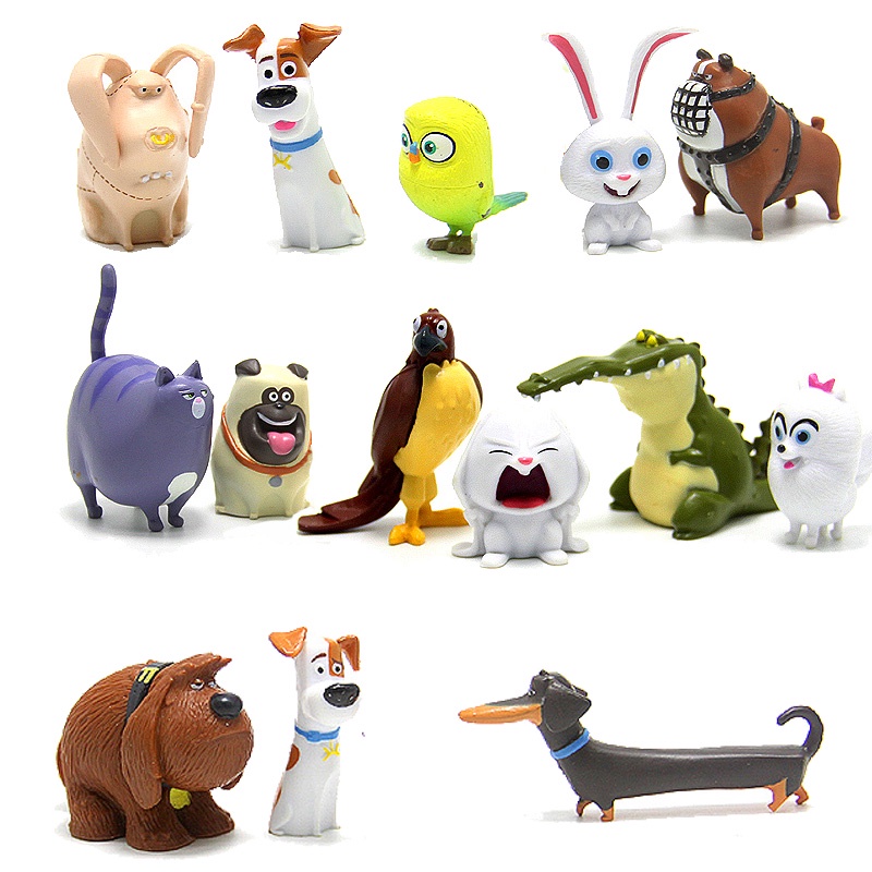 14 Piezas The Secret Life of Pets Max Figuras De Anime Duke Bola De ...