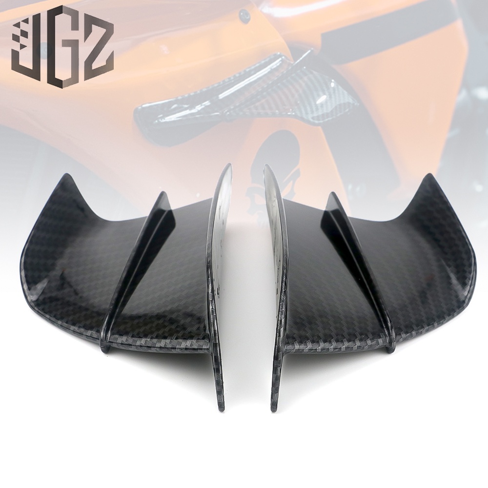 Motocicleta ABS Delantero Trasero Winglets Aerodinámico Par Pegatina ...