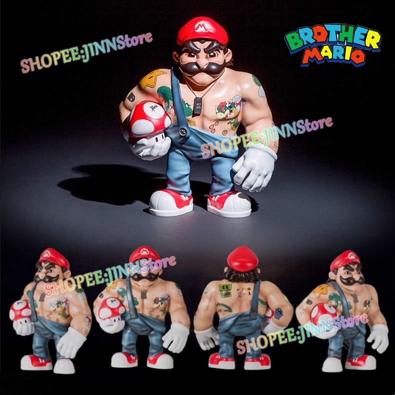 JINN Super Mario Bros Luigi Donkey Kong Figura De Acción Muscular PVC ...