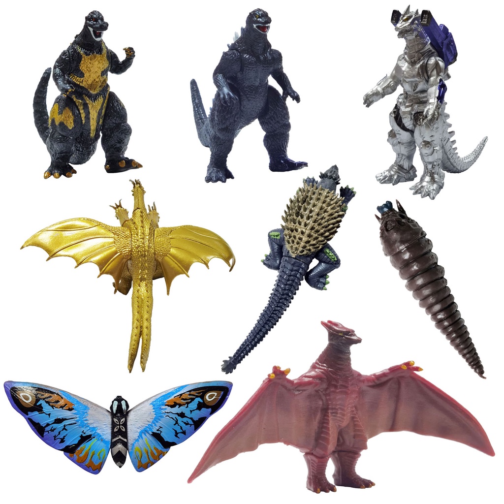 Mini Godzilla Dinosaurio Juguetes Figuras De Acción 6 Generación 8pcs ...