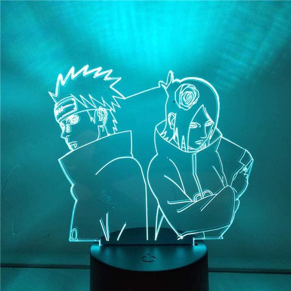 Anime Luces led Uzumaki Naruto 3D Luz de noche para niños Itachi16 Luz ...