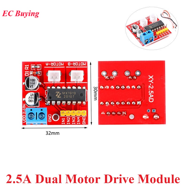 Kit 2.5A Dual Channel DC Motor Driver Mini Módulo Más Allá De L298N PWM ...