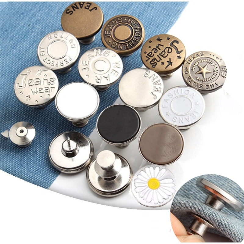 Botones Desmontables Ajustables Para Jeans De Metal Sin Clavos Para ...