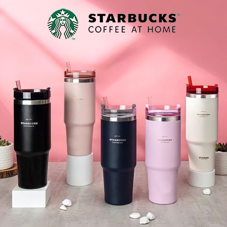 thermos [DMC] Estilo ins : Vaso starbucks Con Pajita De Acero ...