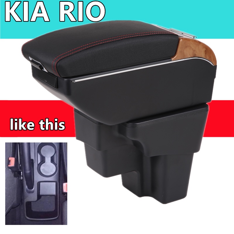 KIA rio Apoyabrazos Caja Consola Central Ajustable Del Coche Con USB De ...