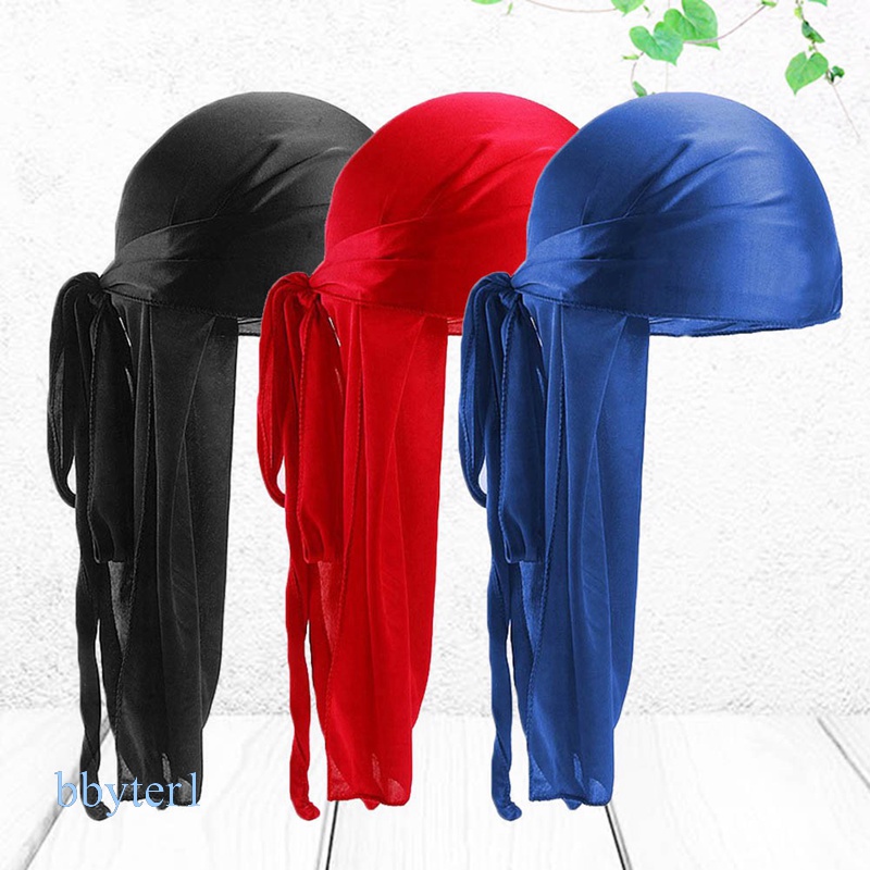 Bbyter Pirate Hat Silky Durag For Men Women Headwrap Headscarf Soft Cap