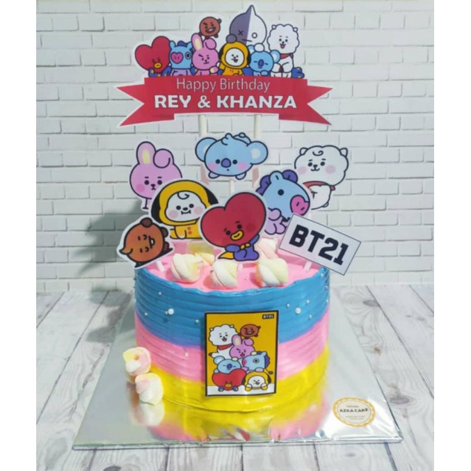 Bt21 Tema cake topper | Shopee Colombia
