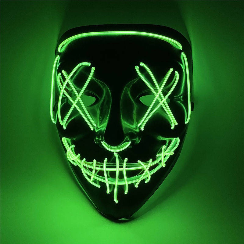 Douyin LED Halloween EL Máscara De La Risa Internet Cara Roja Maestro ...