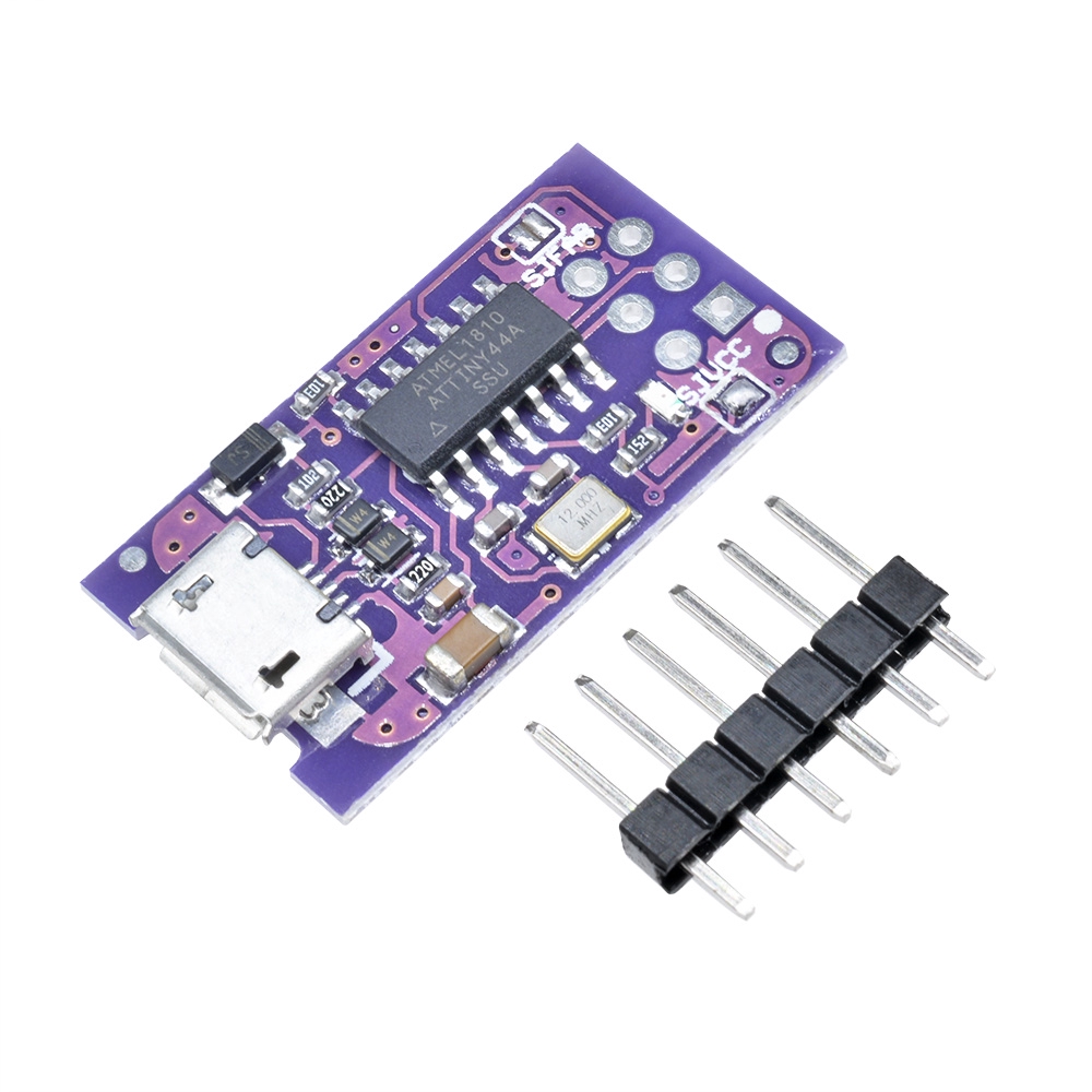 Nuevo Programador Micro USB Pequeño AVR ISP 5V ATtiny44 USBTinyISP Para arduino Bootloader ...
