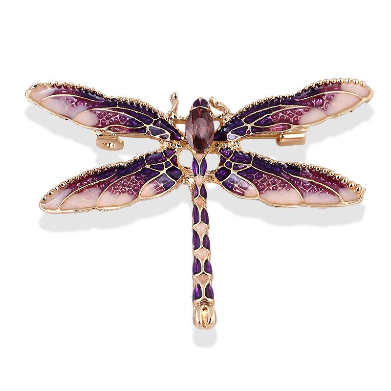 Moda Cristal Vintage Libélula Broche Grande Insecto Broches Para Las Mujeres Alfileres De La ...
