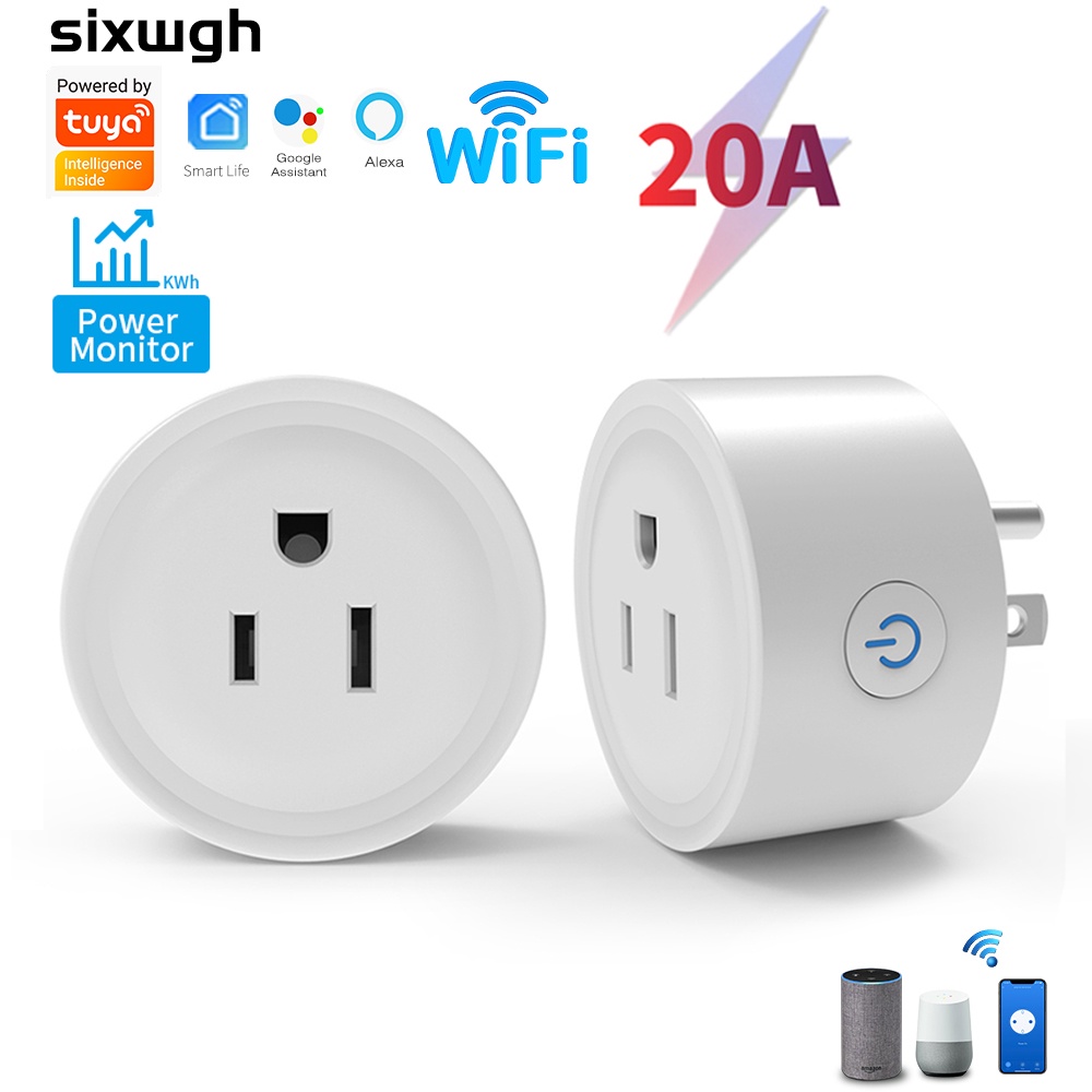 20A Tuya WiFi socket Smart enchufe inteligente Soporte Smart Life APP Alexa google home control ...