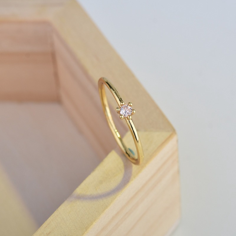 Anillo chapado en oro de 18k para mujer | Shopee Colombia