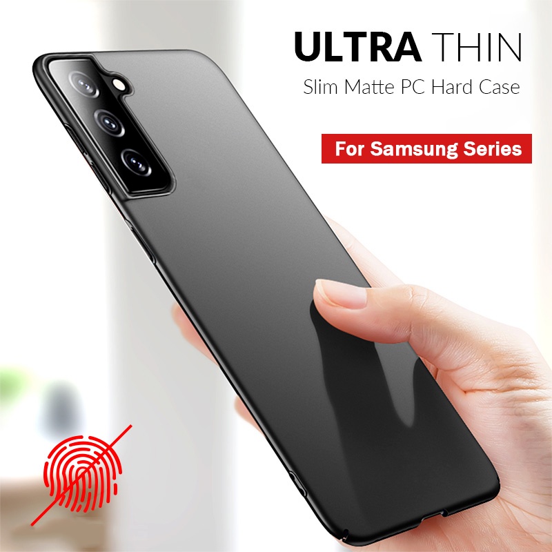 Samsung S21 S20 Note 20 Ultra S21 + S20 FE Delgado Mate Esmerilado PC Caso Duro Antihuellas ...