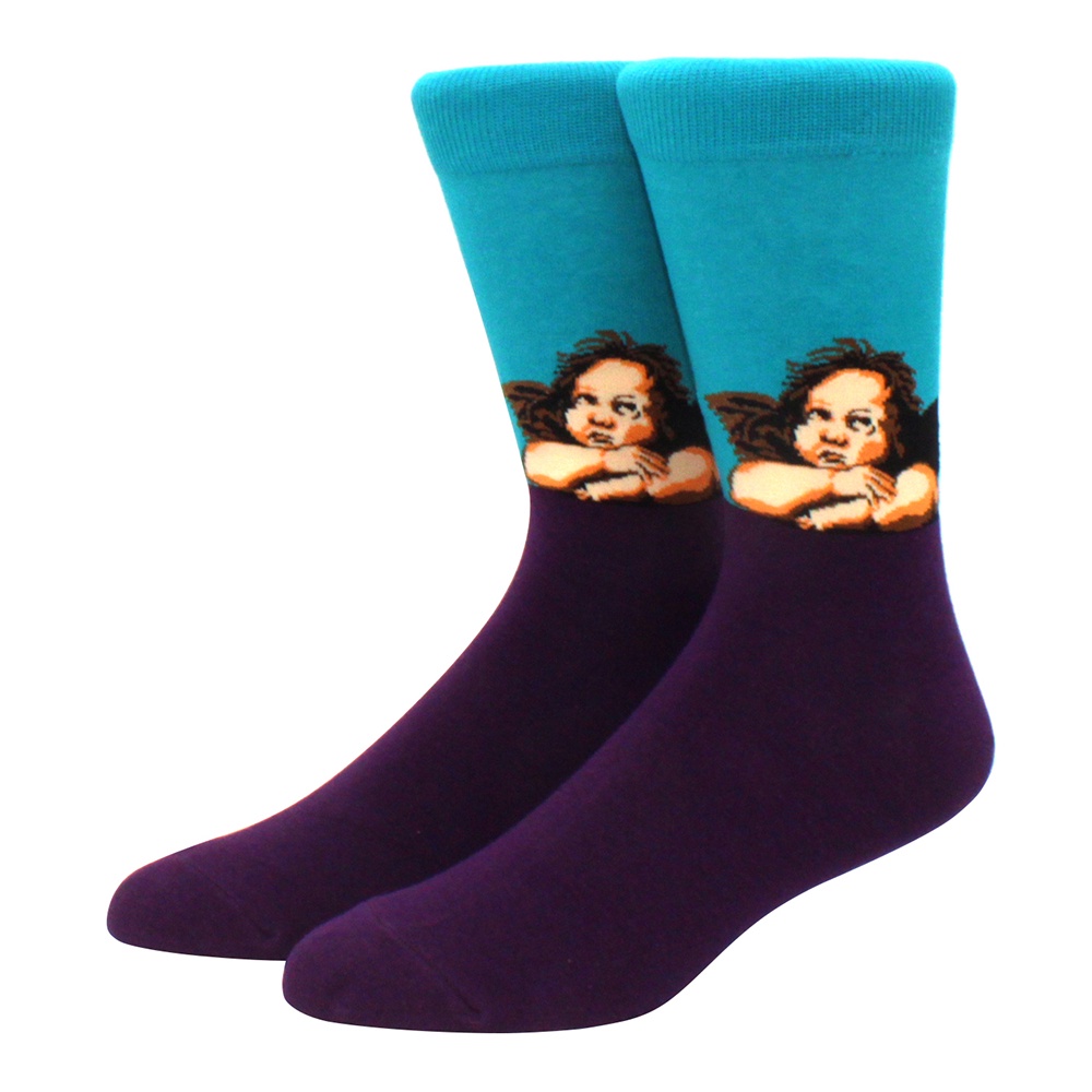 Calcetines De Algodón De Los Hombres Noche Estrellada Invierno Retro ...
