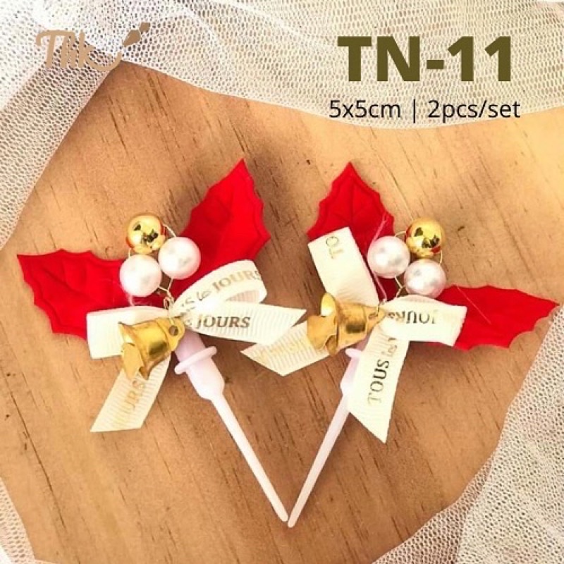 Tn7-13 - Topper Cake Topper Cake Topper navidad hoja de navidad cinta ...