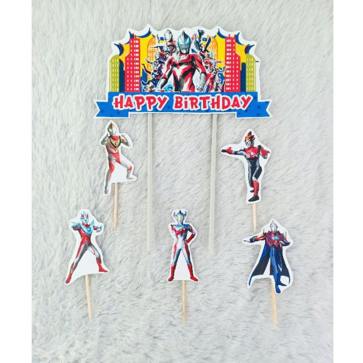 Decoración para tartas / bandera de topper de tarta ULTRAMAN / topper ...
