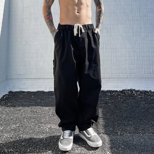 Japanese Style Straight Cargo Pants Men's and Women's Spring and Autumn ...