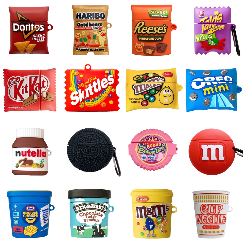 Snacks Candy Drinks 3D Silicona Funda Para AirPods 2 3 Cubierta Pro ...