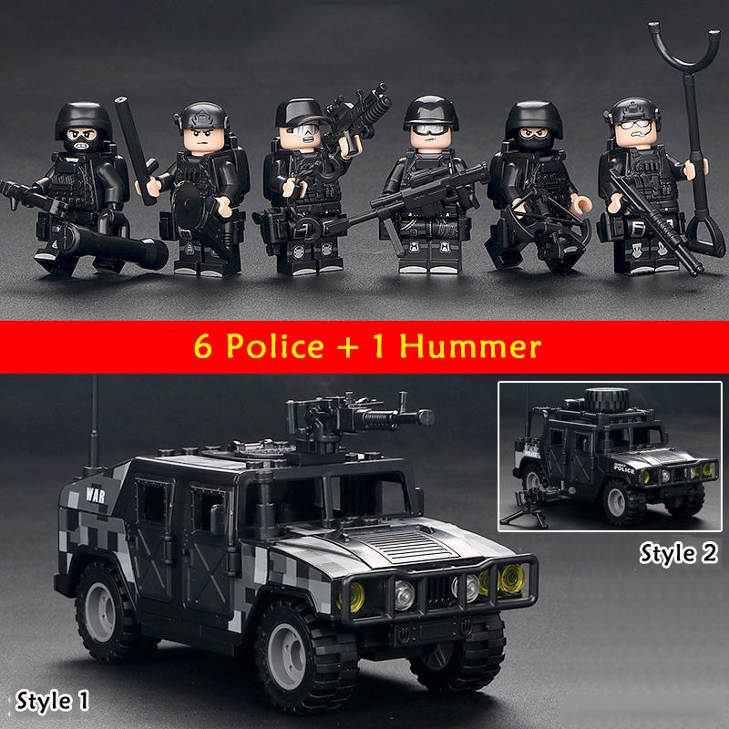 Tropas Especiales Minifiguras Y Hummer Bloques De Construcción SWAT ...
