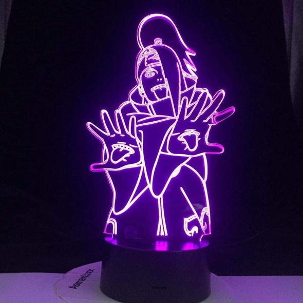 Anime Luces led Uzumaki Naruto 3D Luz de noche para niños Itachi16 Luz ...