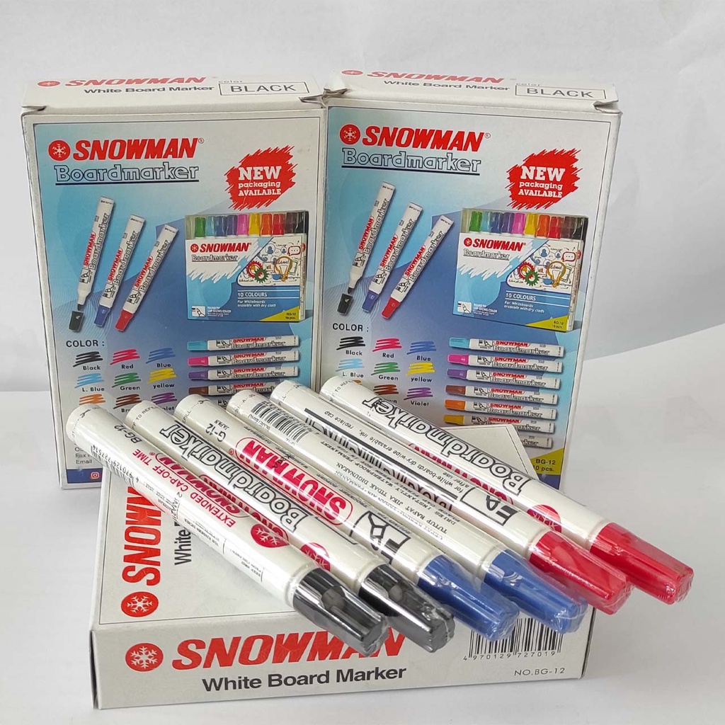 Snowman Markers G-12 - pizarra blanca permanente (1 paquete: 12 piezas ...