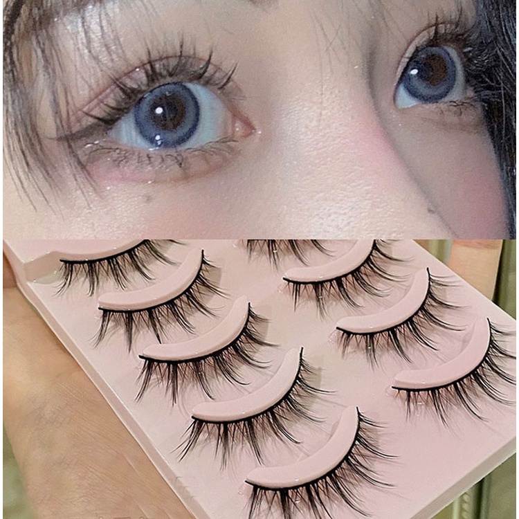 5 Pares De Pestañas Naturales Herramientas De Maquillaje 3D Imitación ...
