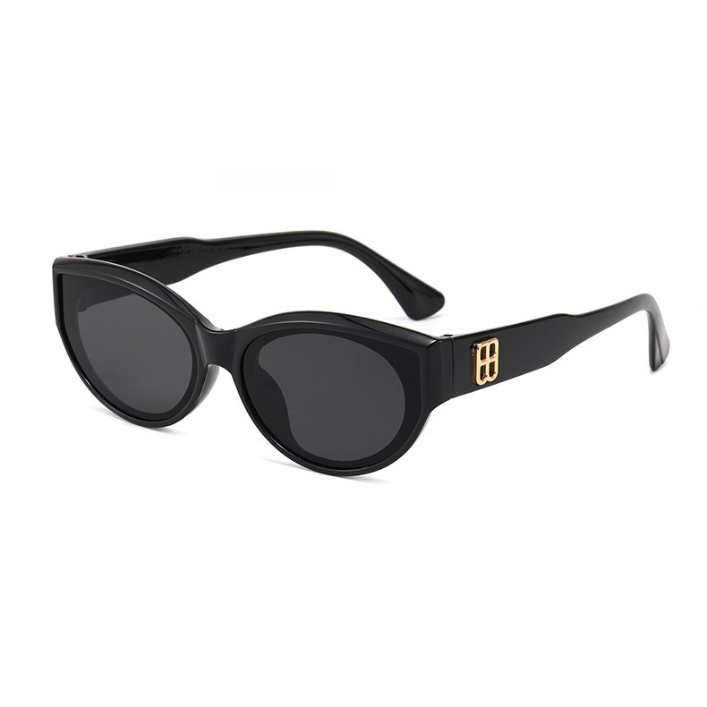 2021 Small Oval Sunglasses For Women Male Retro Plastic Frame Yellow