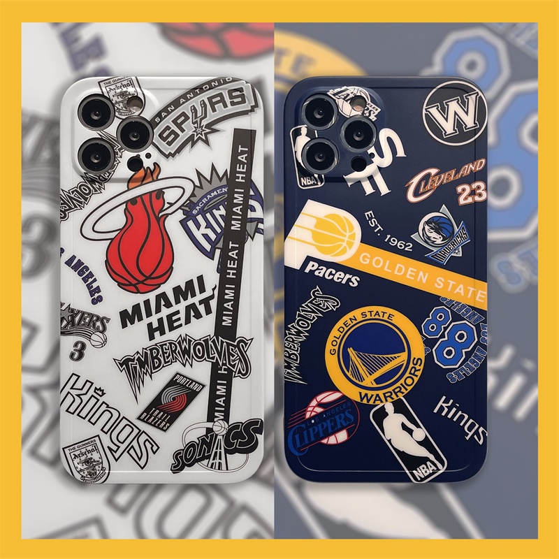 NBA Team Logo Warriors And Miami Heat Pattern Straight Edge IMD TPU ...