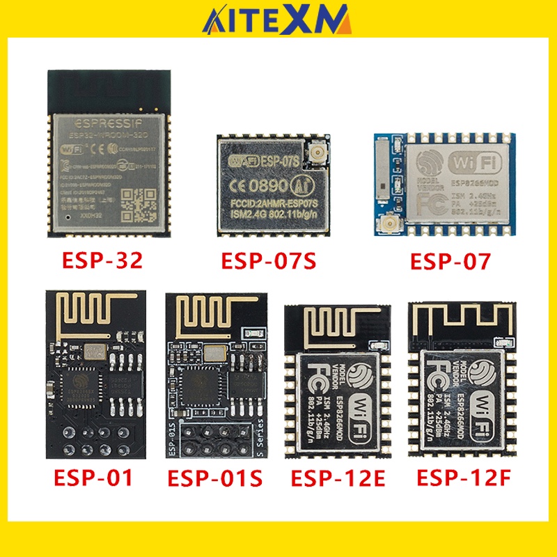 ESP8266 ESP-01 01S-07 07S-12 12E 12F-32 ESP32-WROOM-32D serial WIFI Módulo Inalámbrico ...