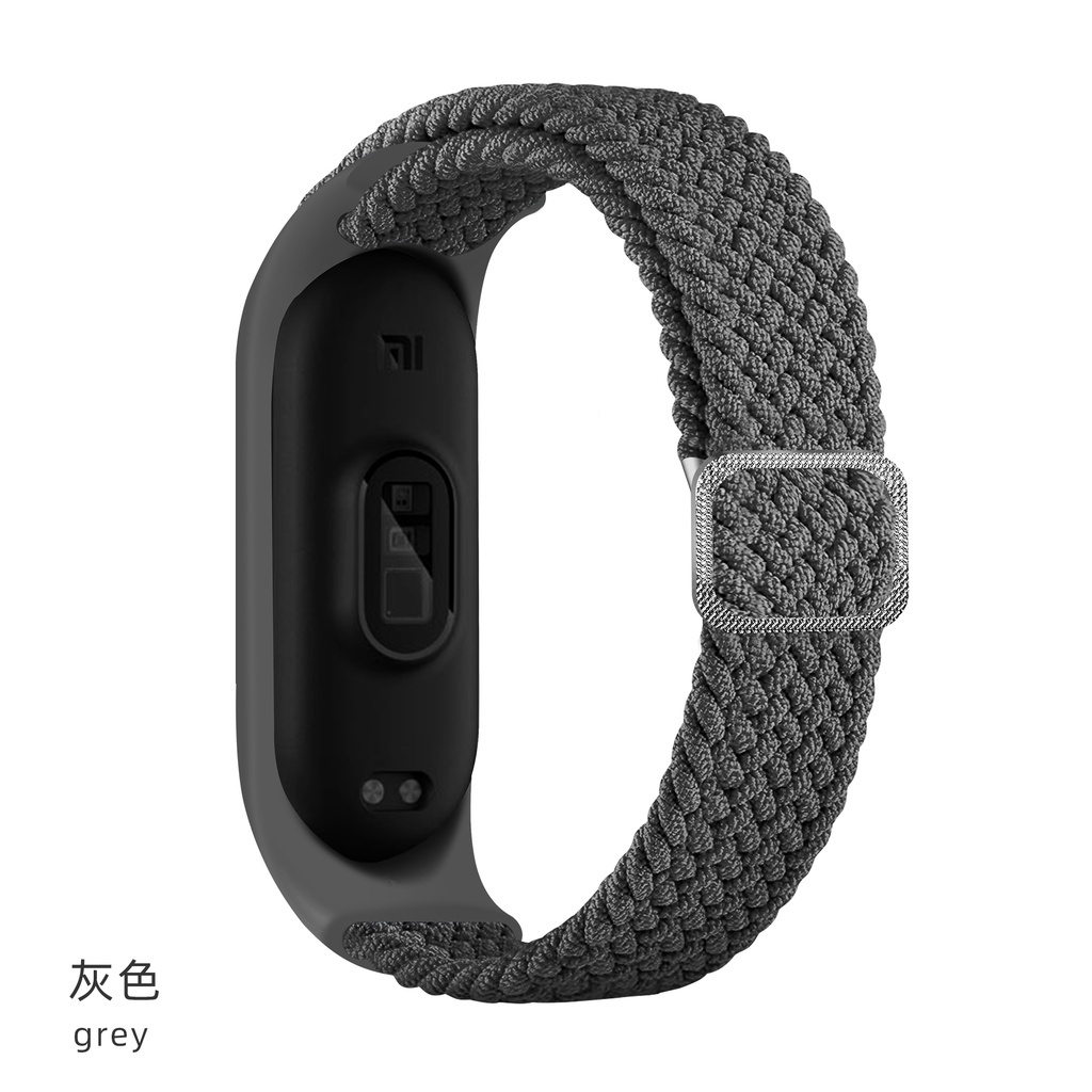 Correa Para Xiaomi Mi band 7 6 5 4 Nylon Elástico Trenzado Pulsera Ajustable Para Xiomi band5 ...