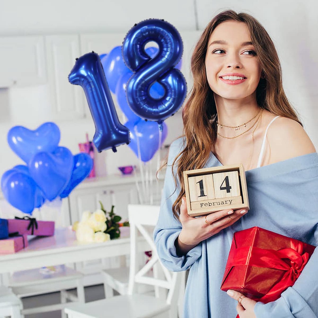 Azul Marino Número 6 Globo 100cm 40 Pulgadas Grande Oscuro De Papel De Aluminio Globos Helio ...