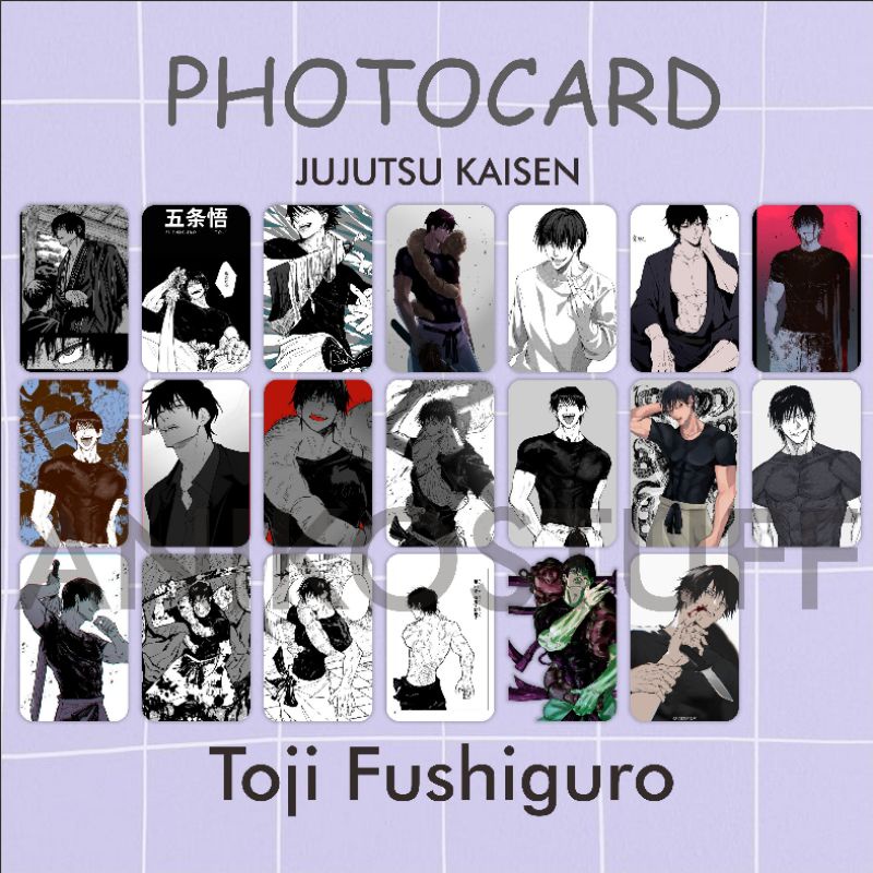 Ready STOCK PHOTOCARD TOJI FUSHIGURO TOJI PHOTOCARD ANIME PC Jujjutsu ...