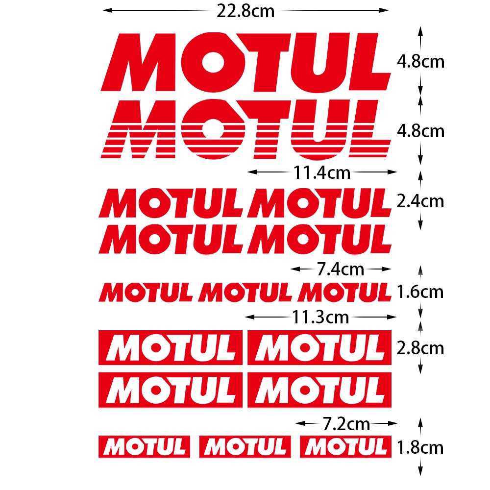 Calcomanía Reflectante Para Motocicleta Estilo MOTUL Adhesivo Pegamento ...