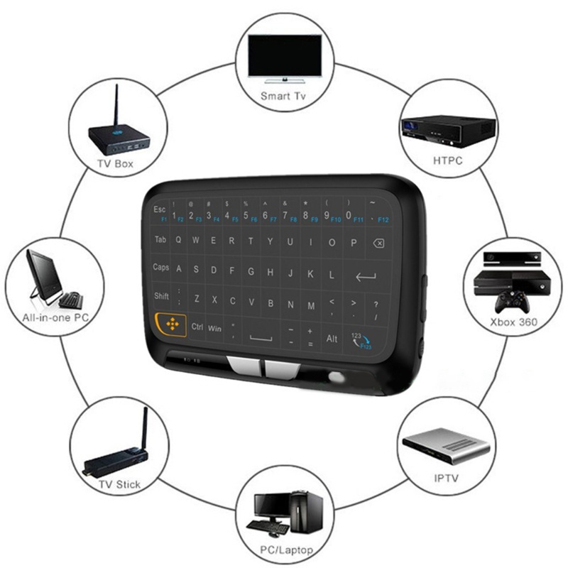 Quu 2.4Ghz H18+ Mini teclado inalámbrico con retroiluminación/pantalla ...