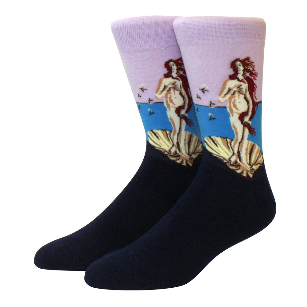 Calcetines De Algodón De Los Hombres Noche Estrellada Invierno Retro ...