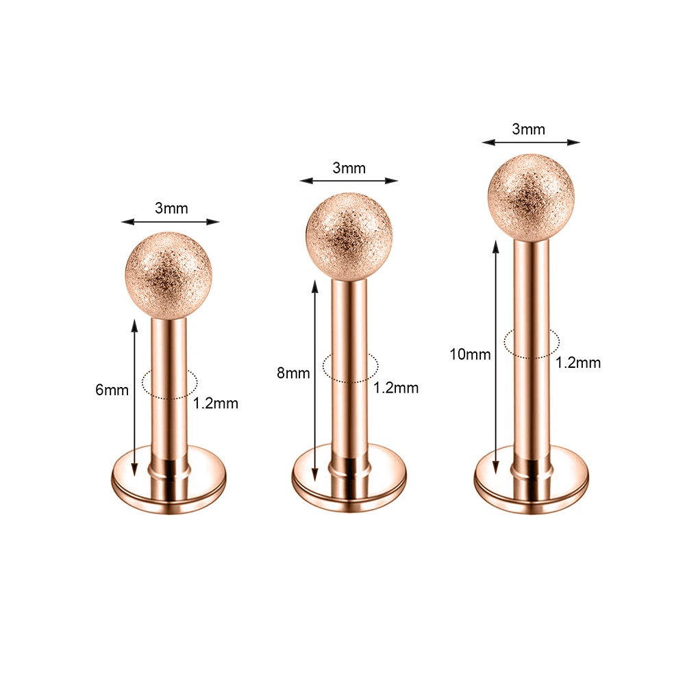 1 Pieza Estilo Labret Piercing Acero Inoxidable Cristal Labio Stud ...