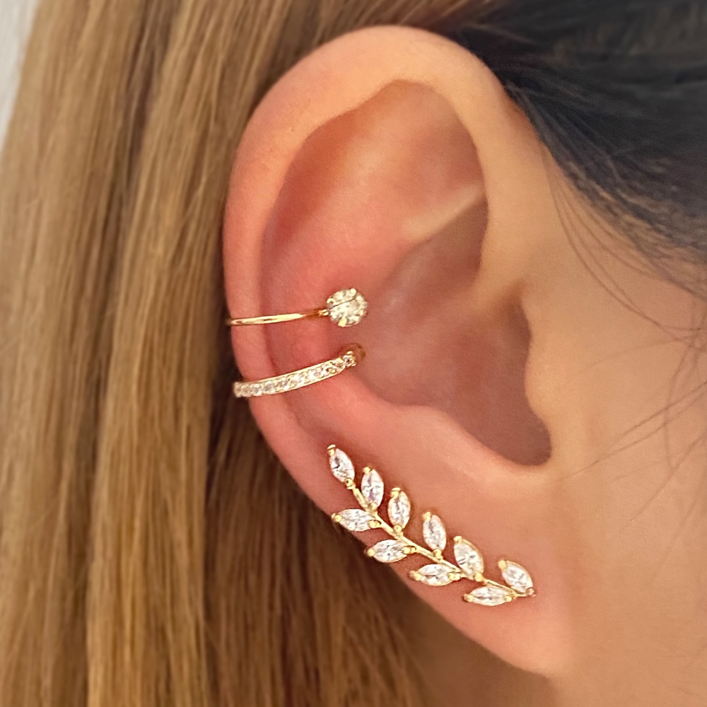 Aretes Bohemios Sin Piercings De Cristal Con Pedrería De Diamantes De ...